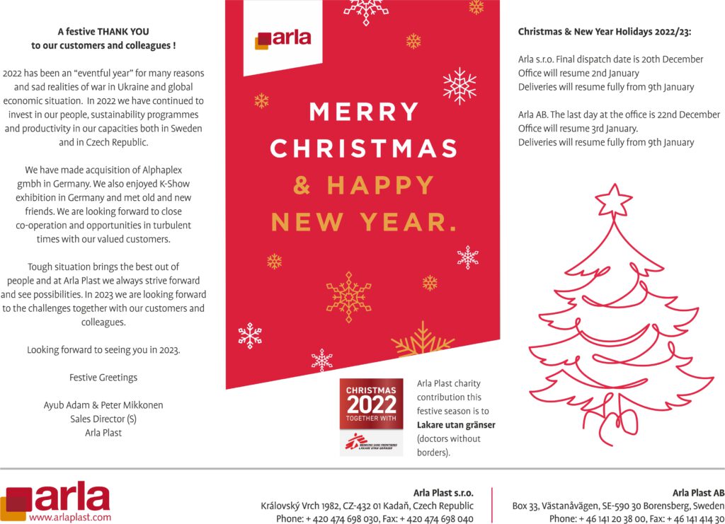 Merry Christmas & Happy New Year 2023 - Arla